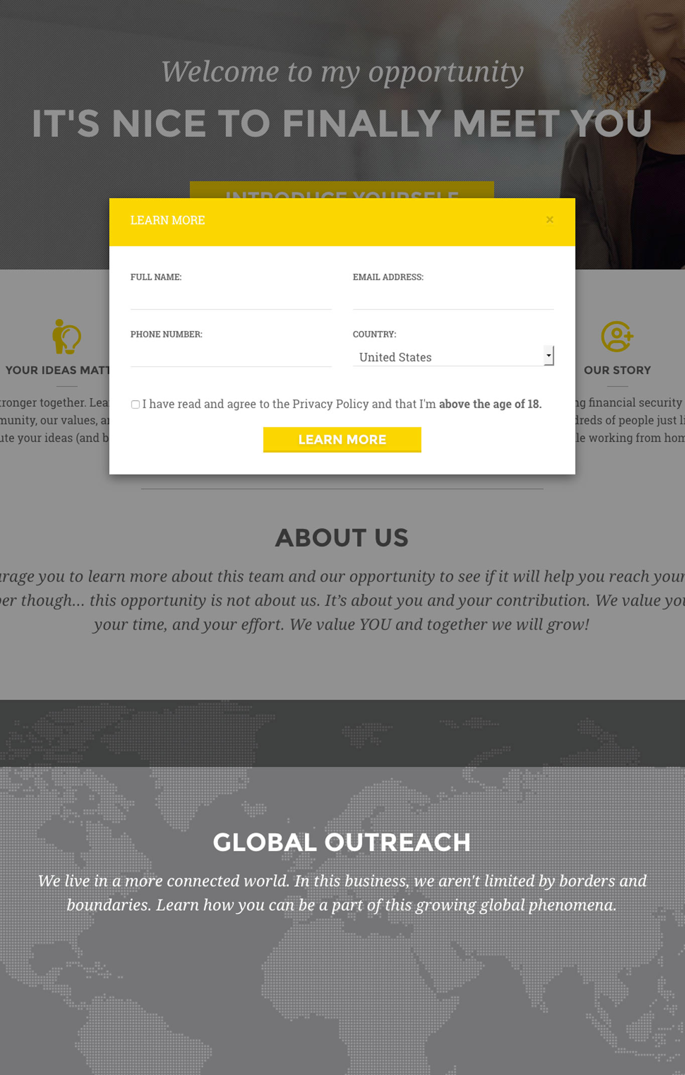 Landing Page Example